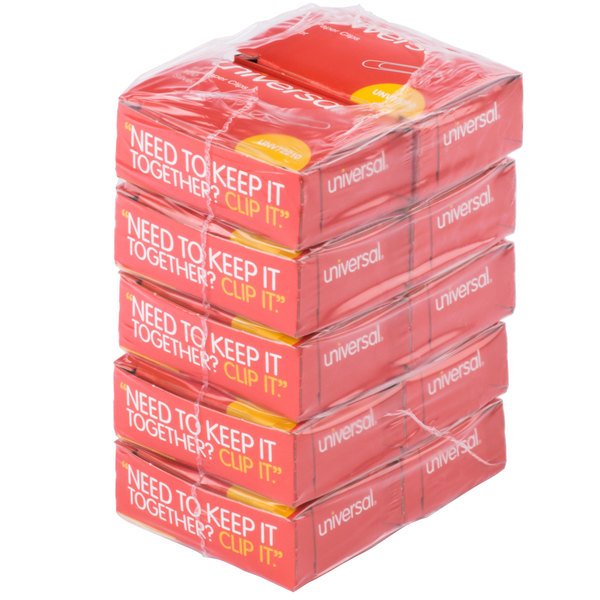 Universal Paper Clips, Small (No. 1), Silver, 100 Clips/Box, 10 Boxes/Pack Universal Paper Clips, Small (No. 1), Silver, 100 Clips/Box, 10 Boxes/Pack